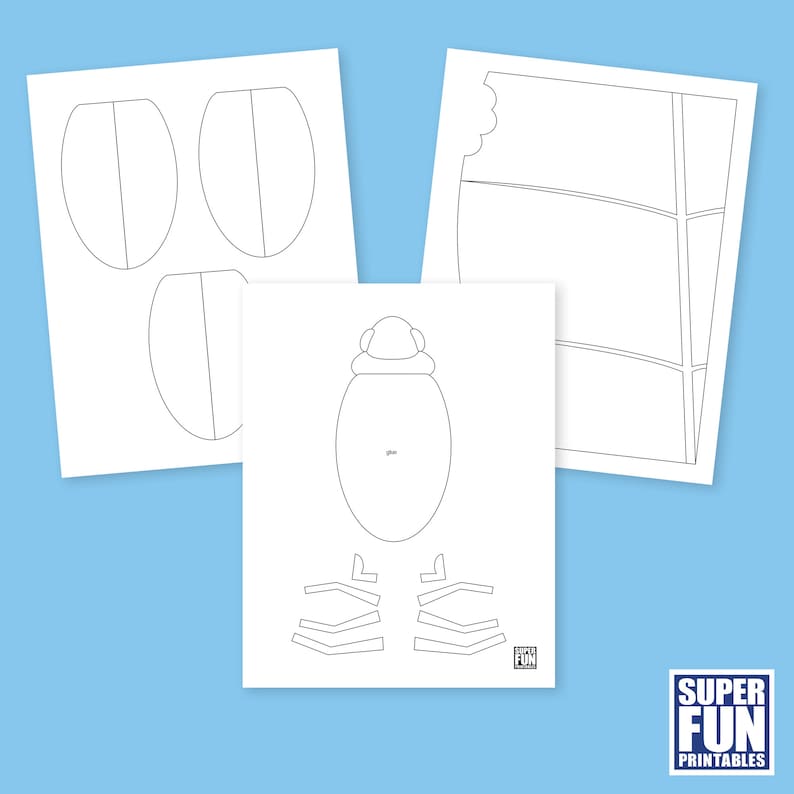 3D Paper Doodle Bug Craft - Etsy