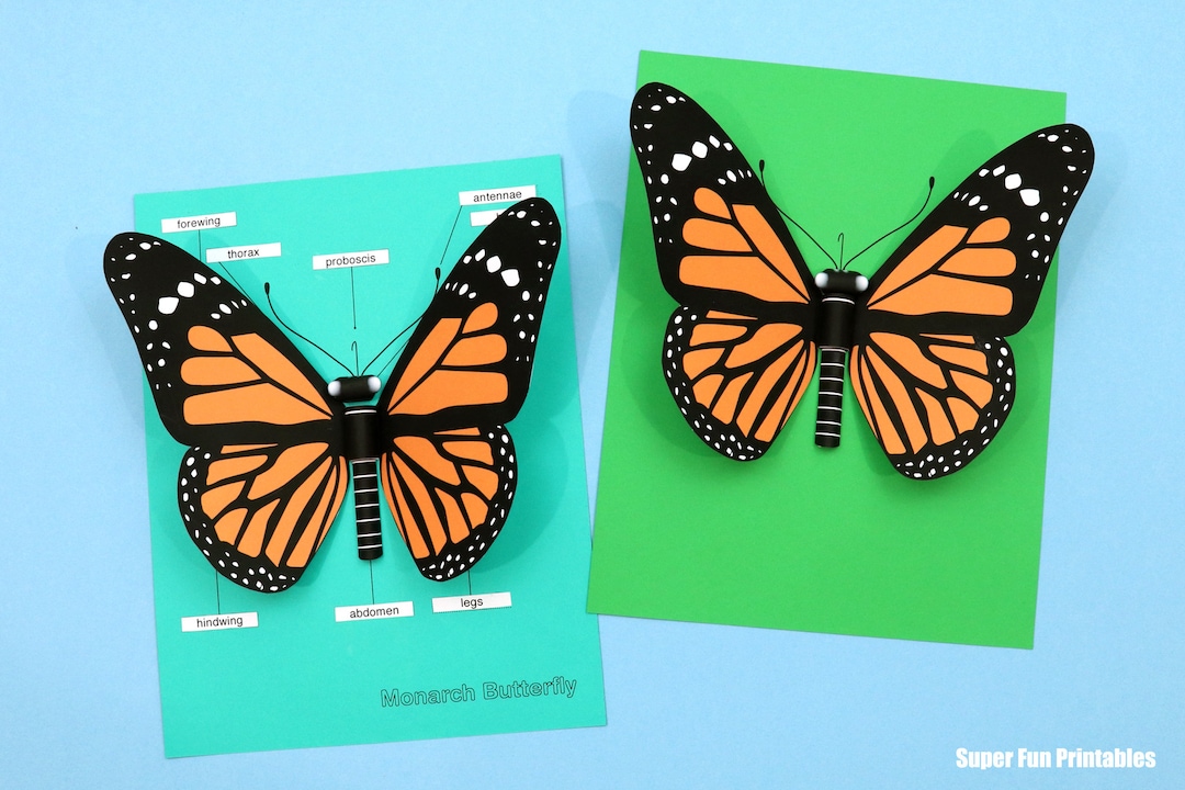 3D Monarch Butterfly Paper Craft - Etsy