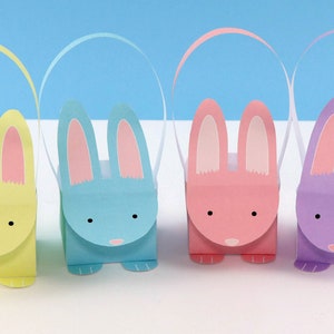 Bunny Basket Paper Craft - Etsy