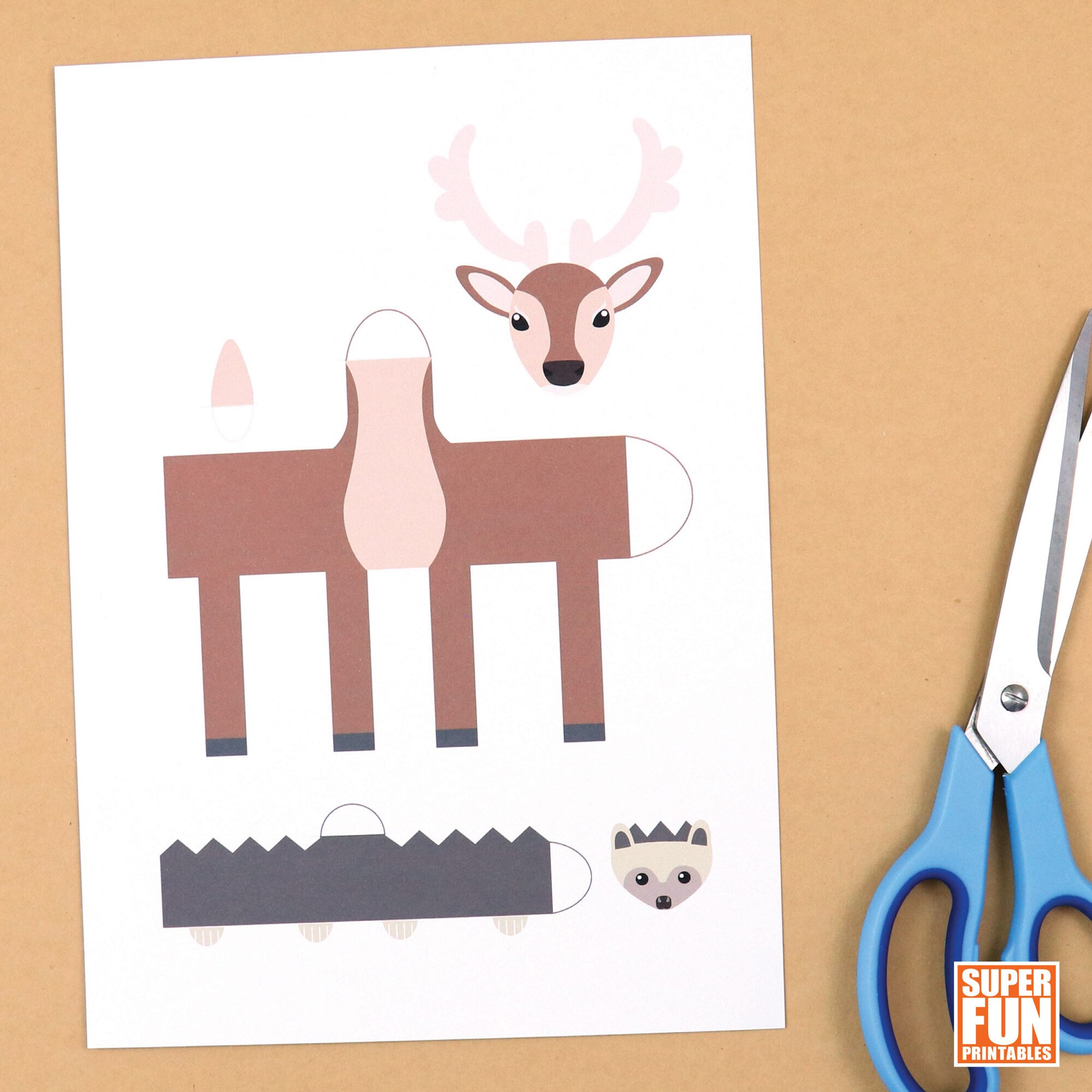 Woodland Animal Paper Craft - Etsy