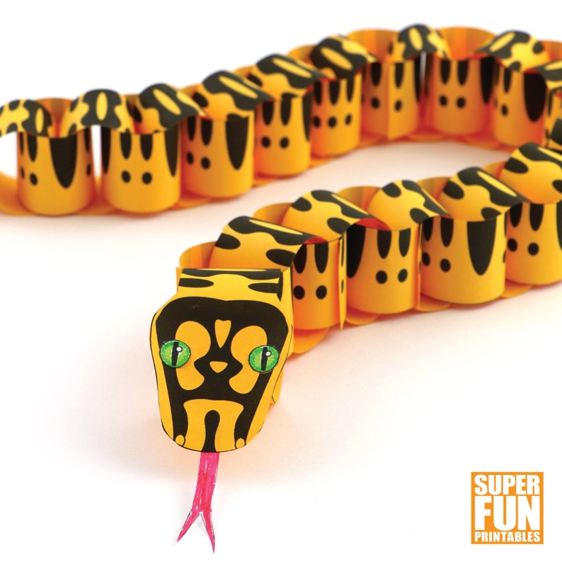 Paper Chain Snake Craft - Etsy