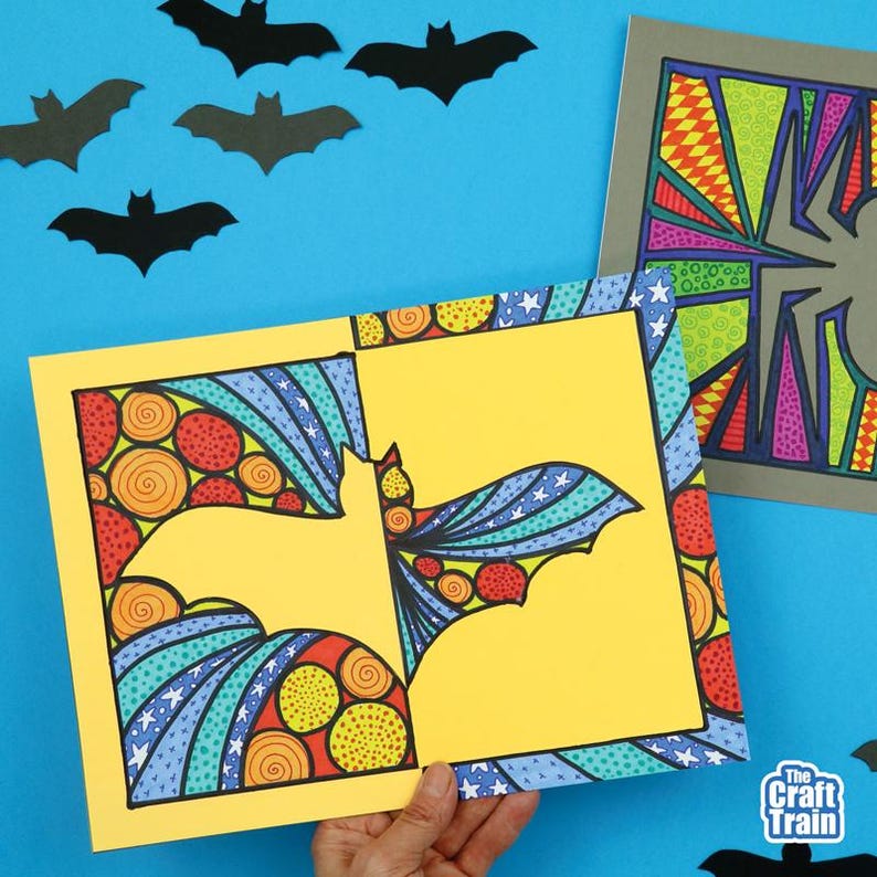 Halloween Positive Negative Art - Etsy