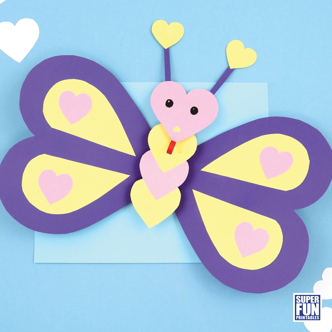 Paper Heart Butterfly Craft - Etsy