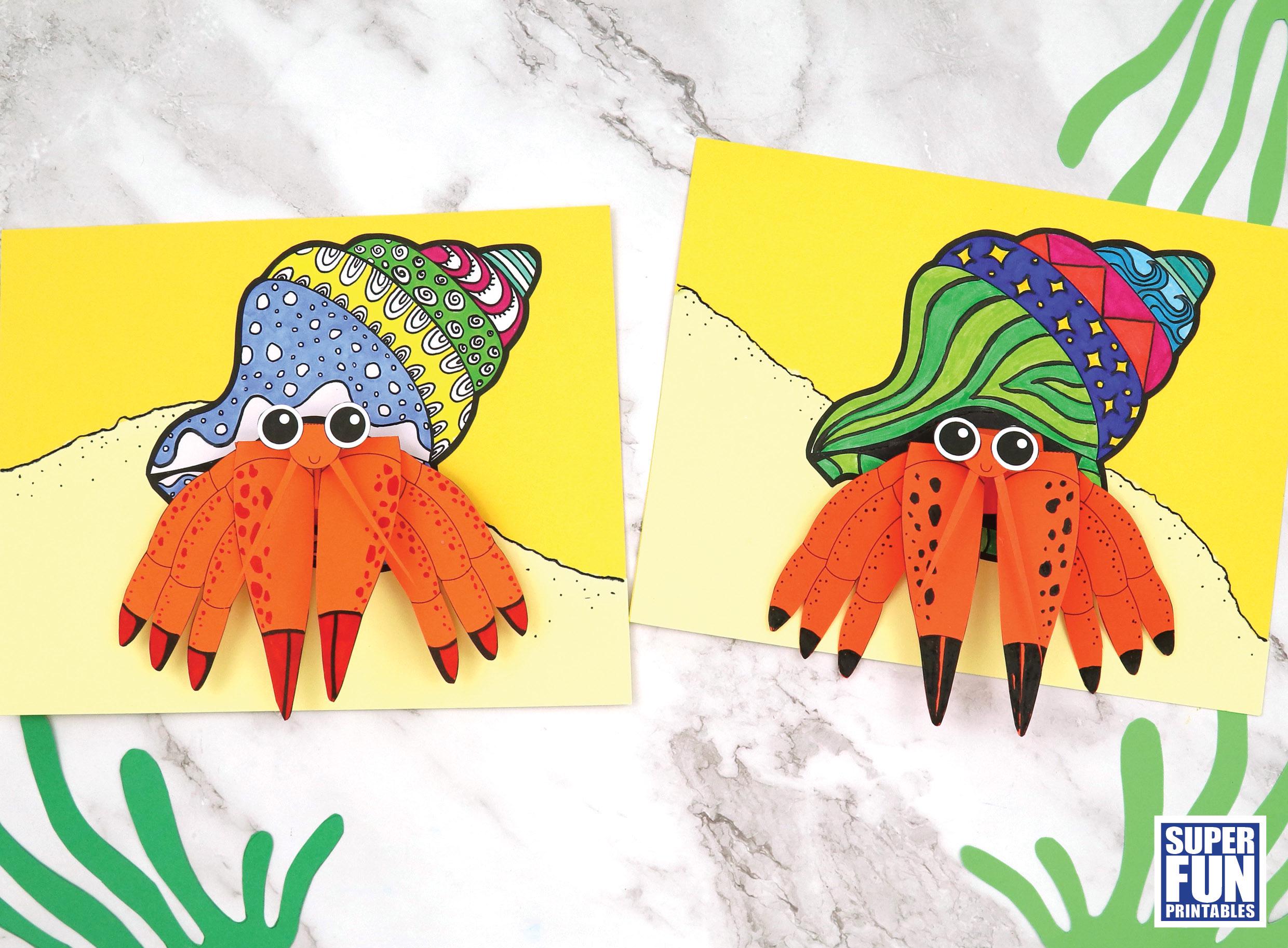 3D Hermit Crab Pattern Craft - Etsy