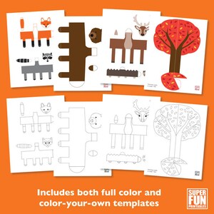 Woodland Animal Paper Craft - Etsy