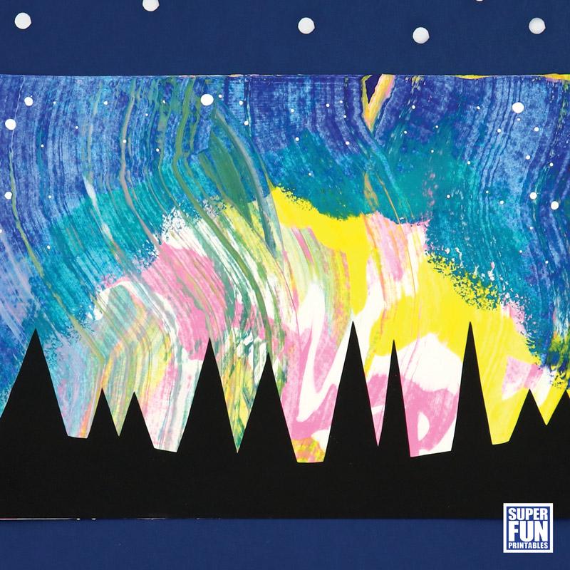 Aurora Borealis Scrape Art - Etsy