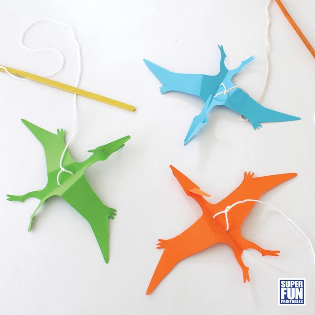 Paper Pterodactyl Puppets - Etsy