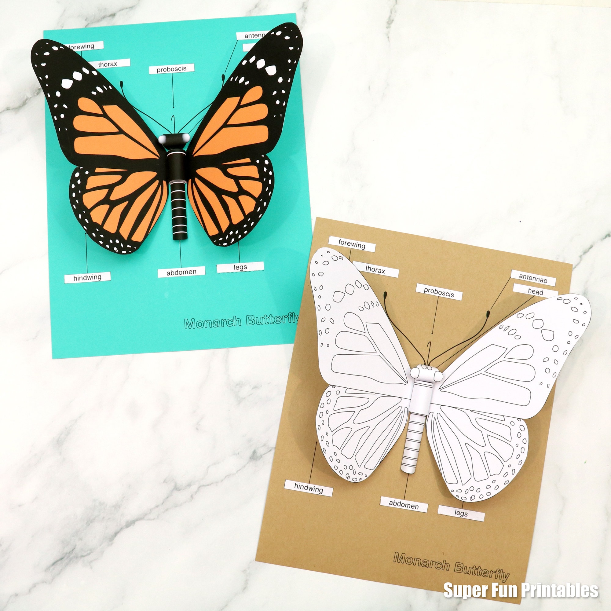 3D Monarch Butterfly Paper Craft - Etsy