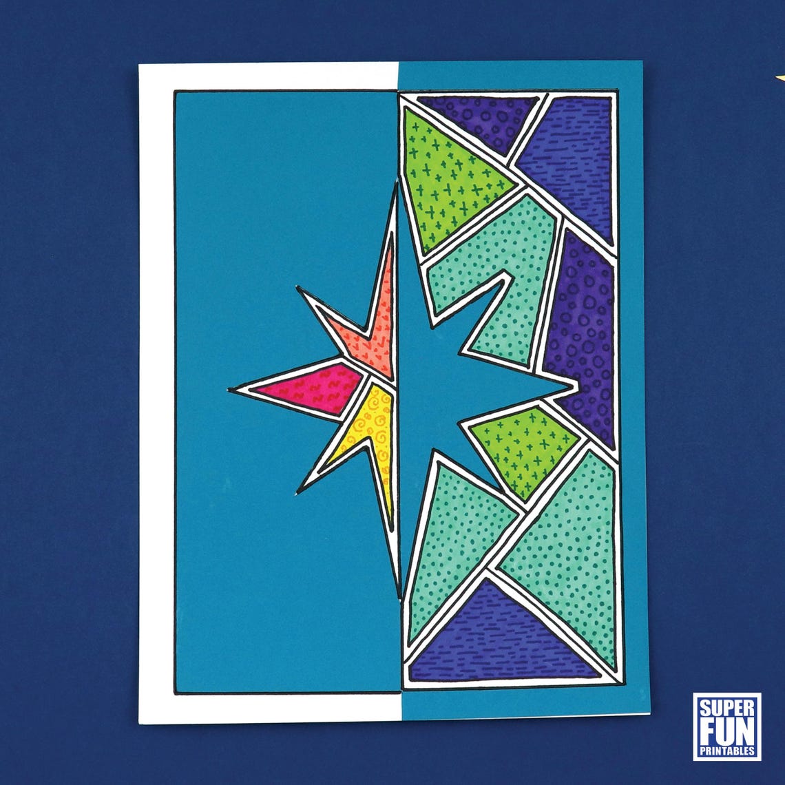 Christmas Positive Negative Pattern Art - Etsy