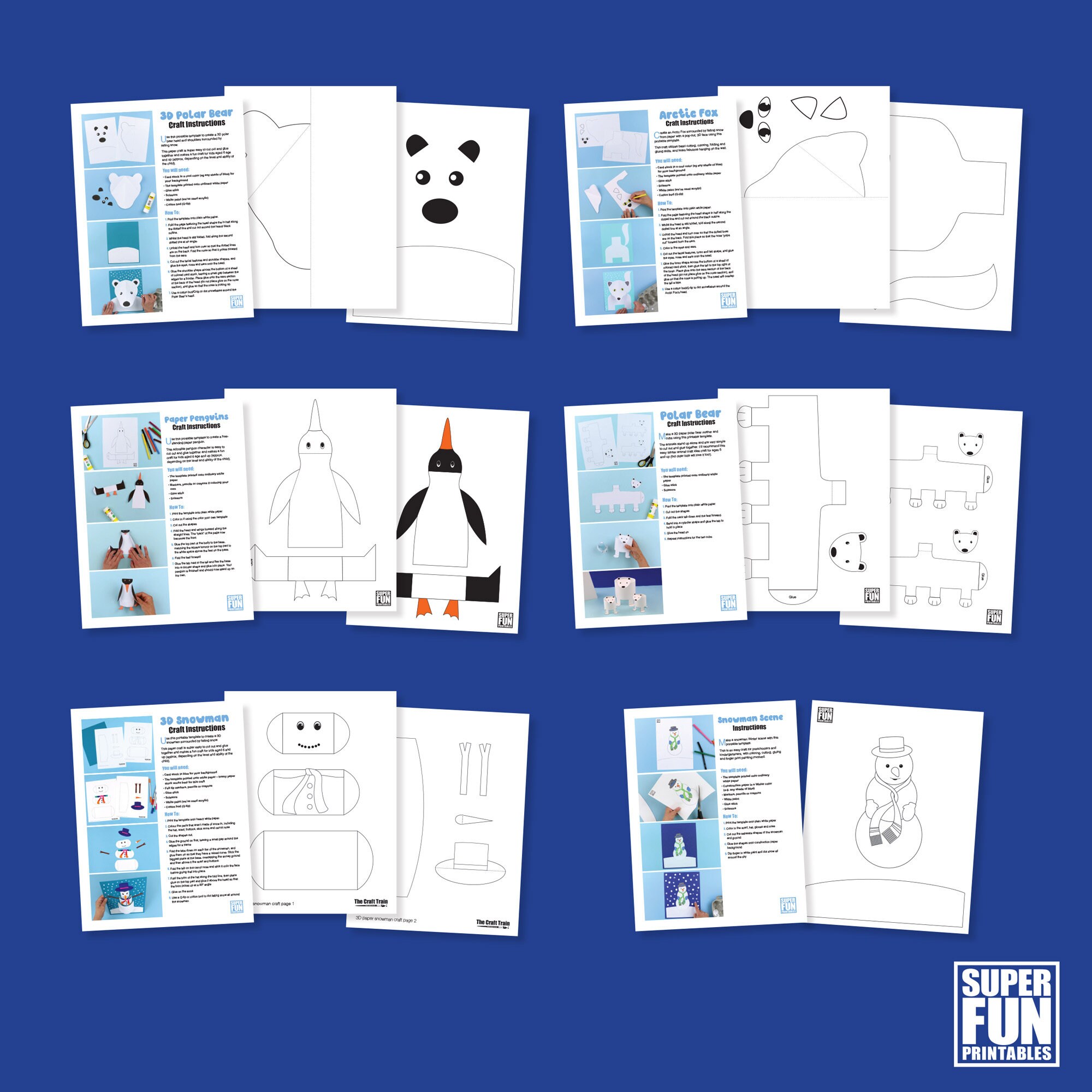 Winter Paper Craft Bundle - Etsy