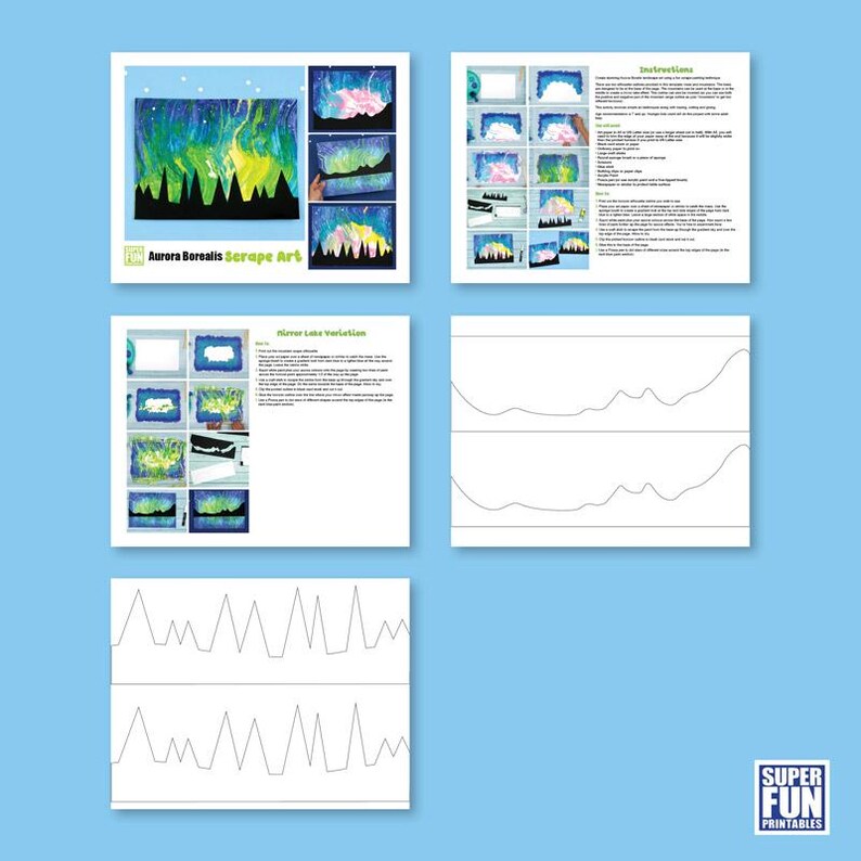 Aurora Borealis Scrape Art - Etsy