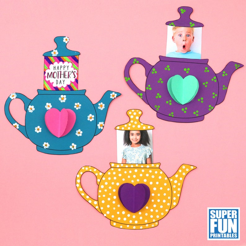 Teapot Mother's Day Card - Etsy