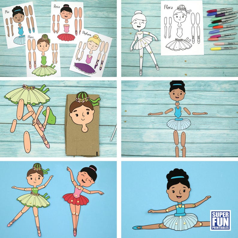 Ballerina Paper Dolls - Etsy