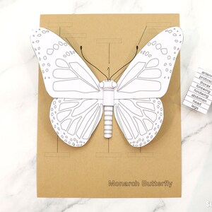 3D Monarch Butterfly Paper Craft - Etsy