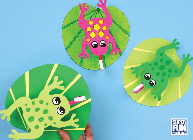 Frog on a Lilypad Papercraft - Etsy