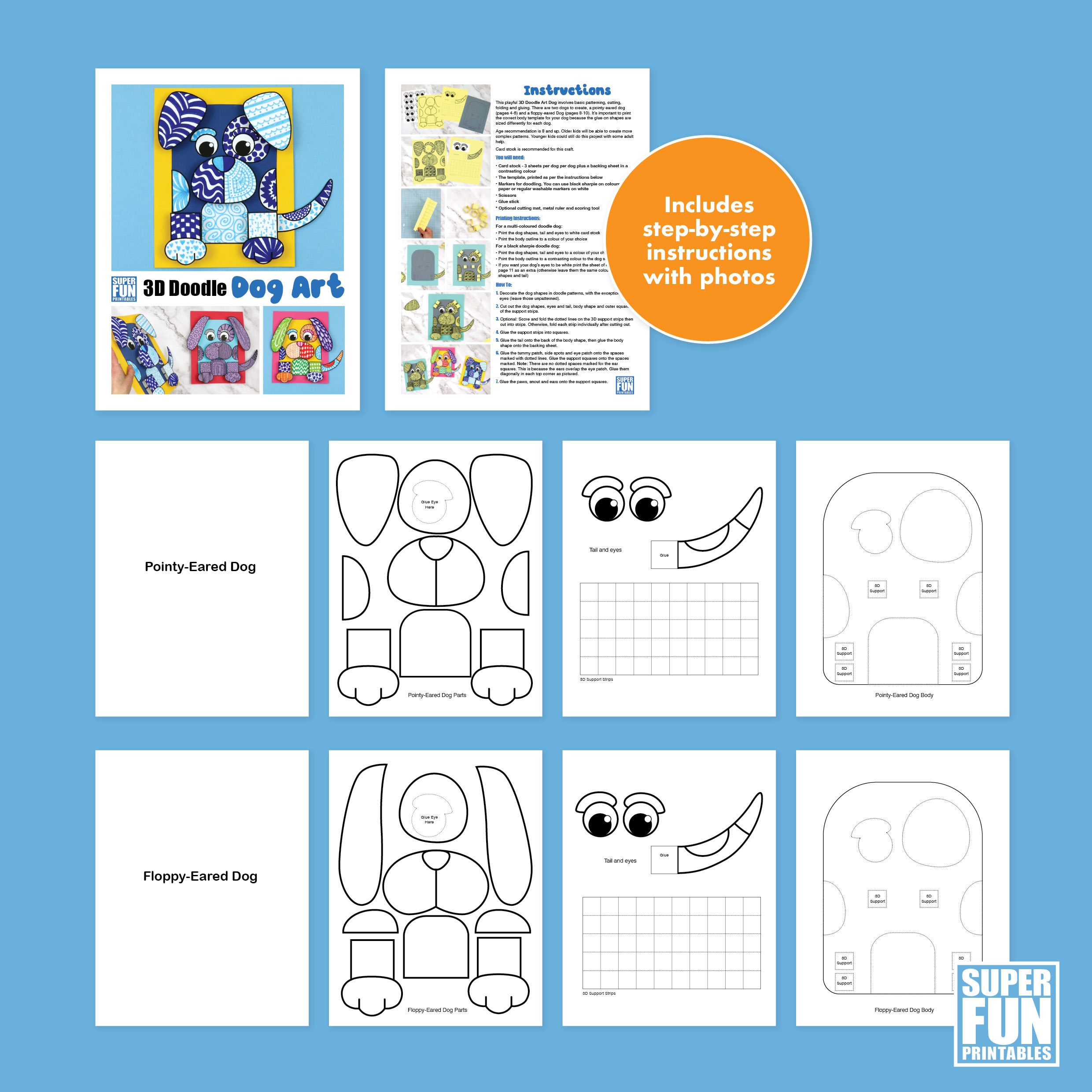 3D Doodle Art Dog - Etsy Australia