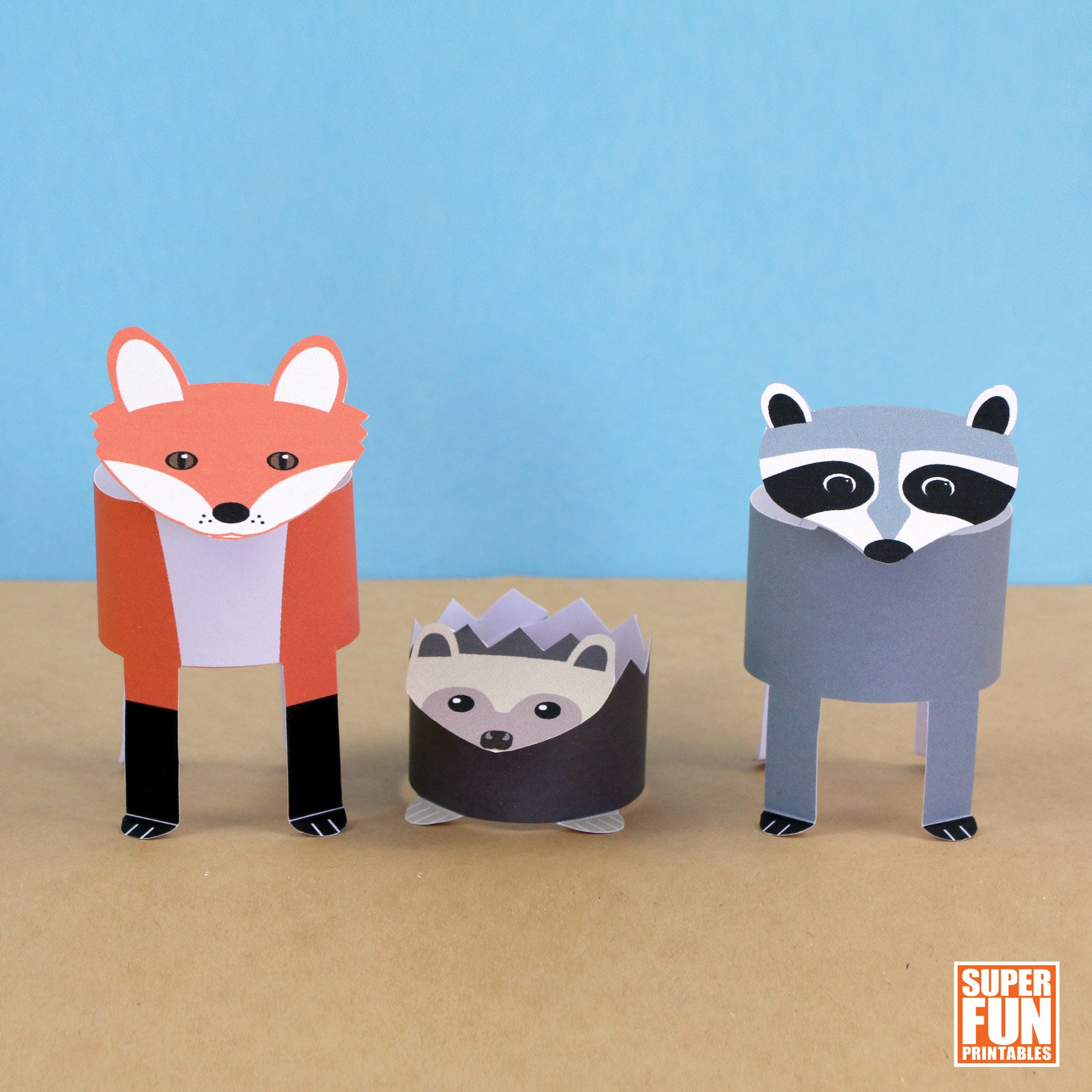 Woodland Animal Paper Craft - Etsy
