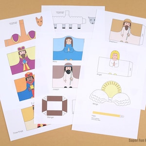 Printable Paper Nativity Scene - Etsy