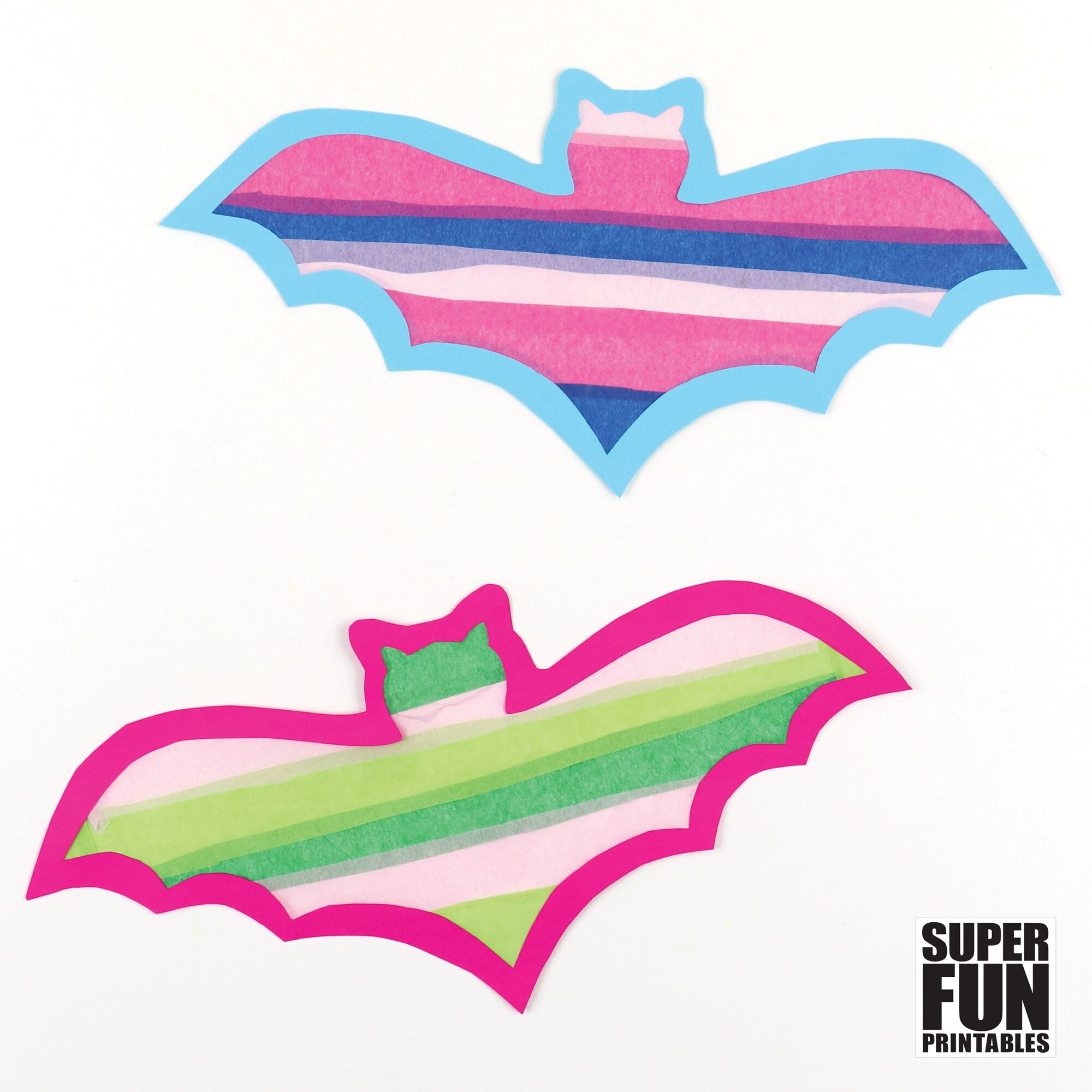 Bat and Pumpkin Suncatcher Craft Template - Etsy