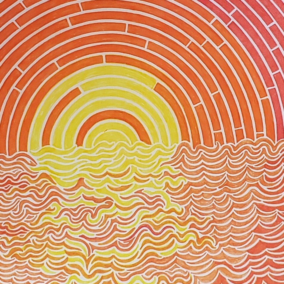 Sunset Over Water | Etsy