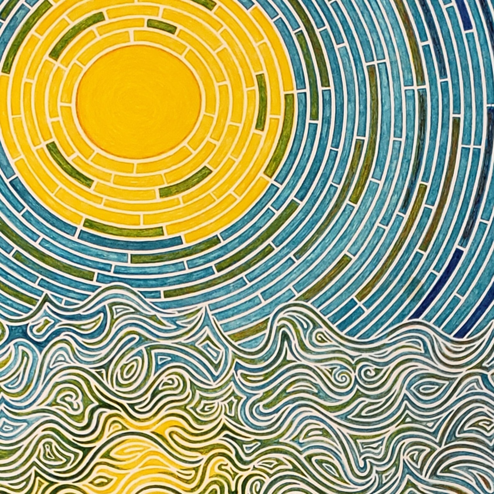 Sun Over Water - Etsy