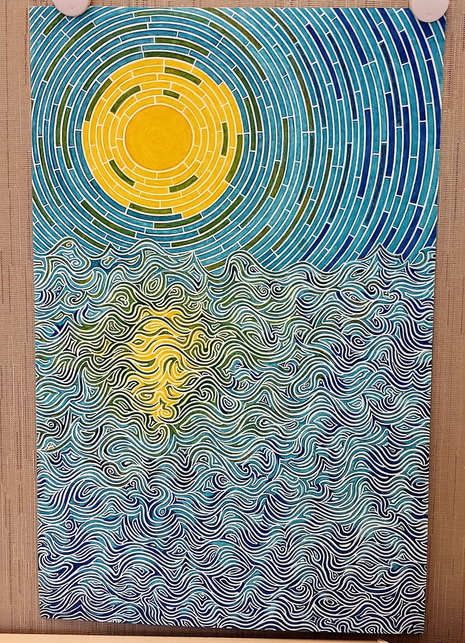 Canvas- Sun Over Water 22x34 Inches - Etsy