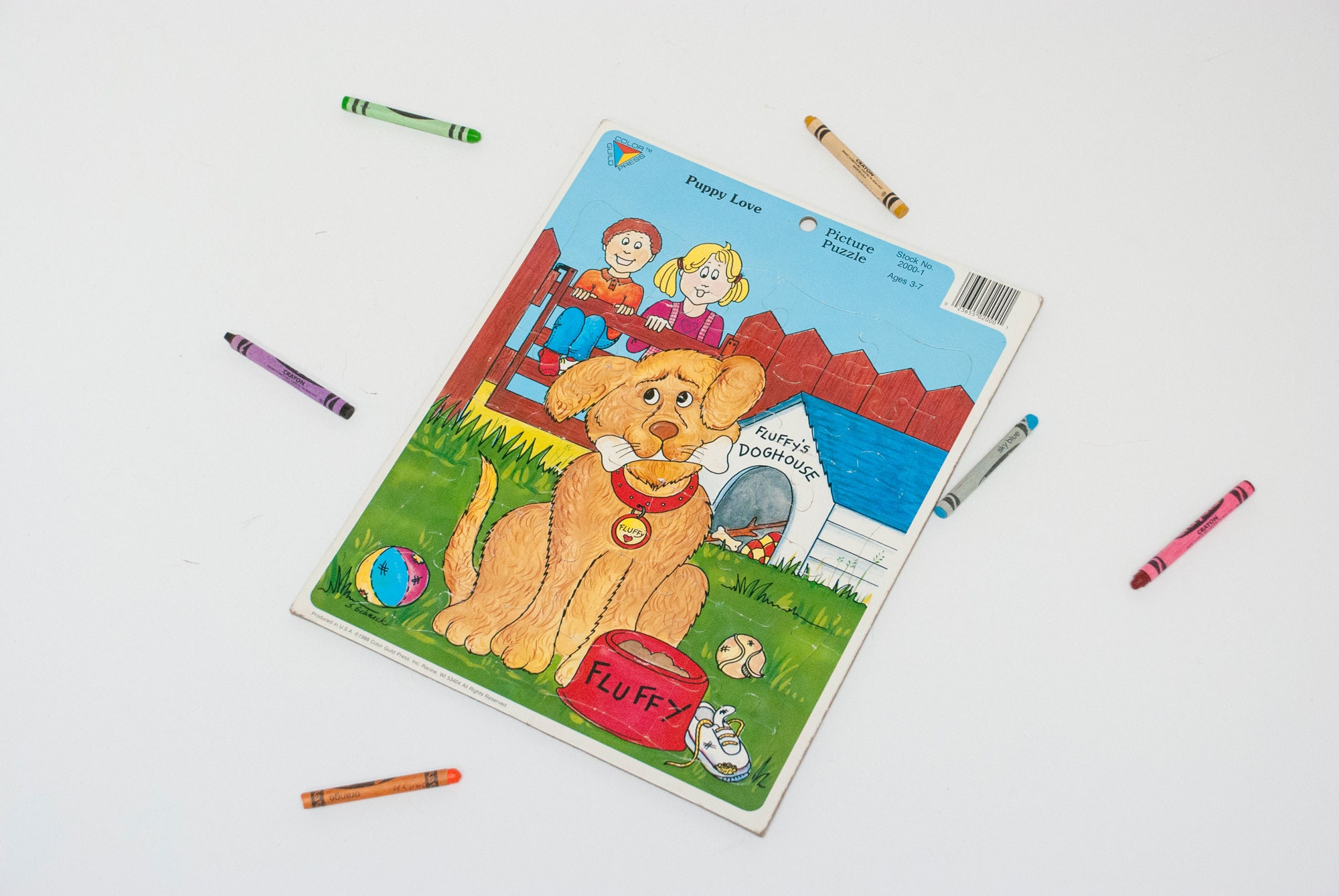 PUPPY LOVE / Color Guild Press Picture Puzzle / 24 Piece Chip Board ...