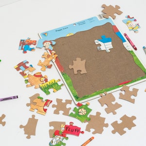 PUPPY LOVE / Color Guild Press Picture Puzzle / 24 Piece Chip Board ...