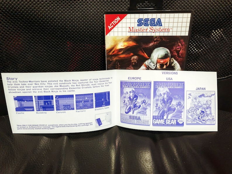 GG Shinobi 2 SEGA Master System - Etsy
