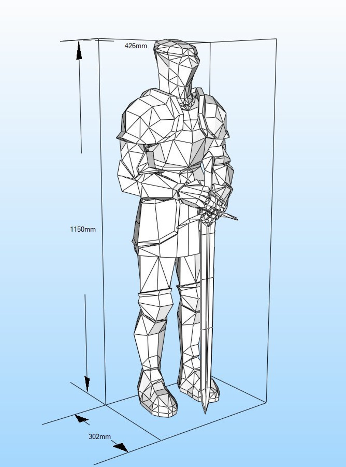 Lot 2 Medieval Knights Papercraft Sculpture to Print and - Etsy