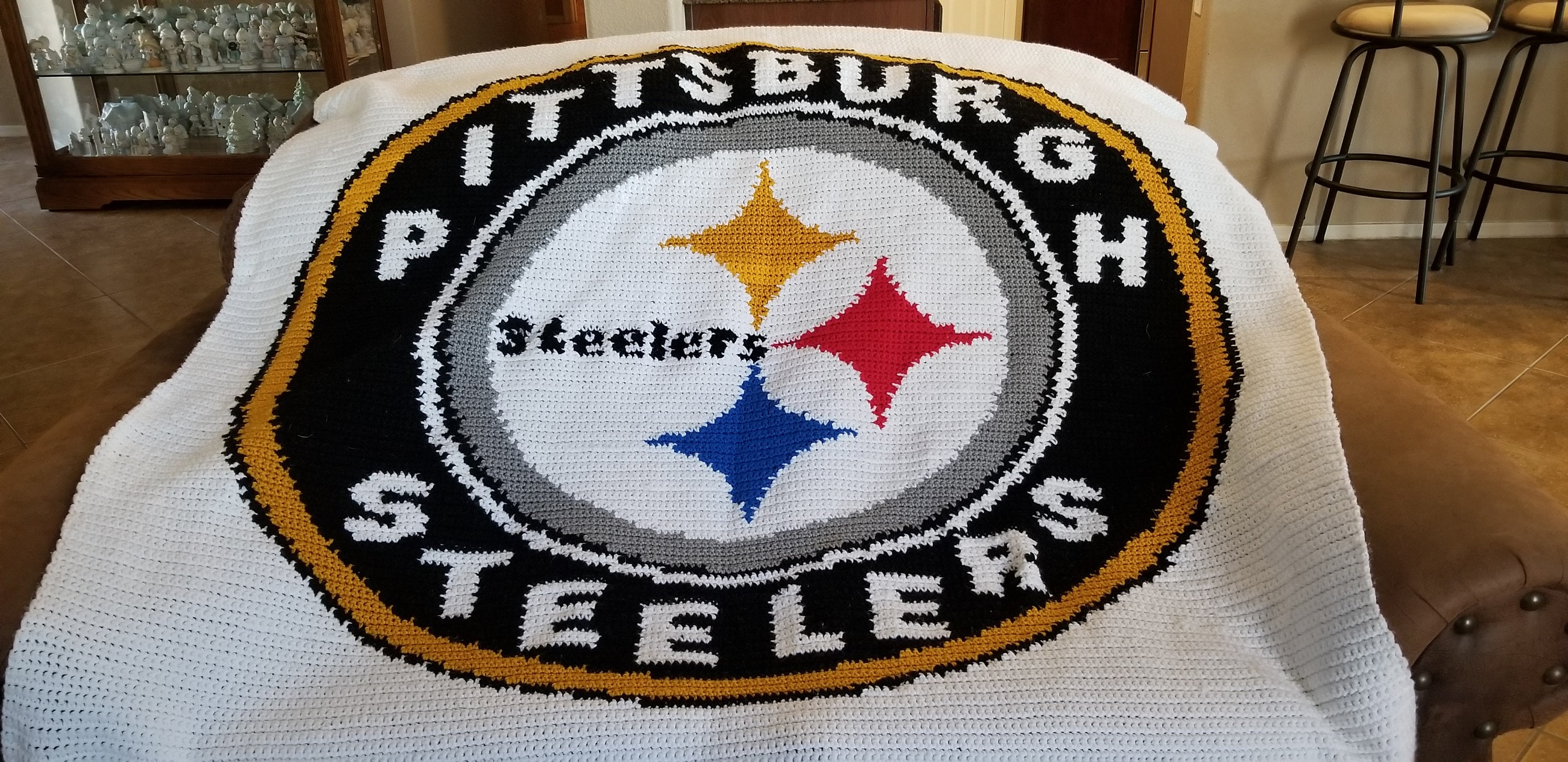 Handmade Crochet Pittsburgh Steelers Afghan - Etsy