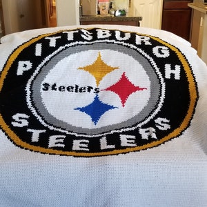 Handmade Crochet Pittsburgh Steelers Afghan - Etsy