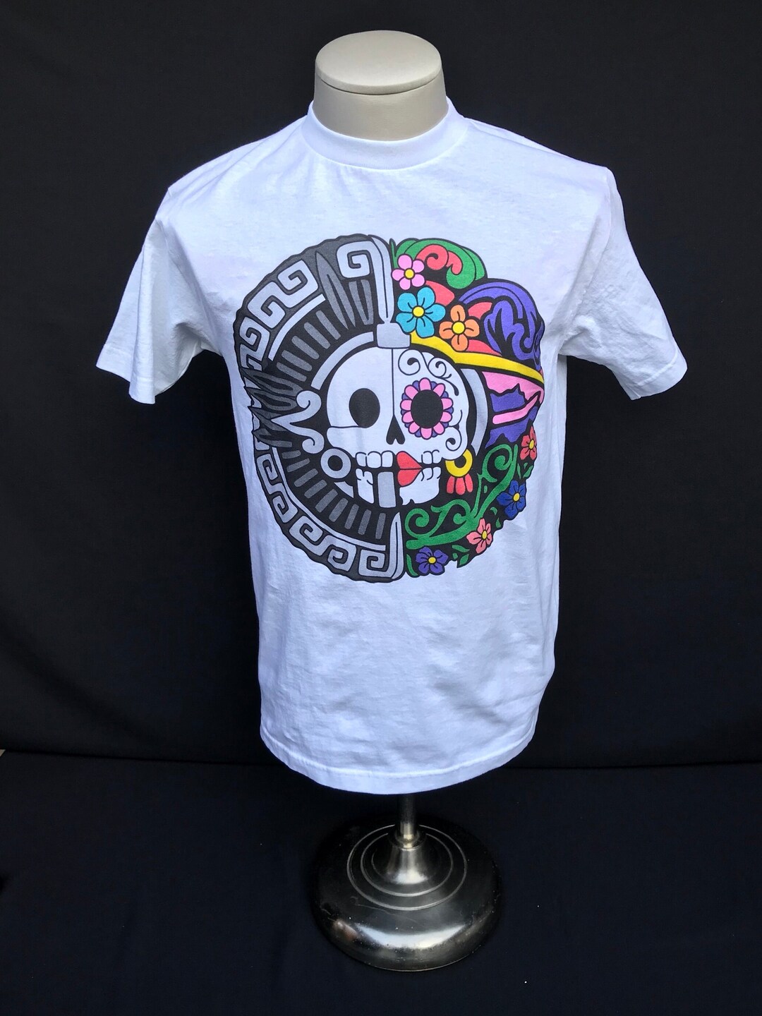 Azteca/catrina White T-shirt - Etsy