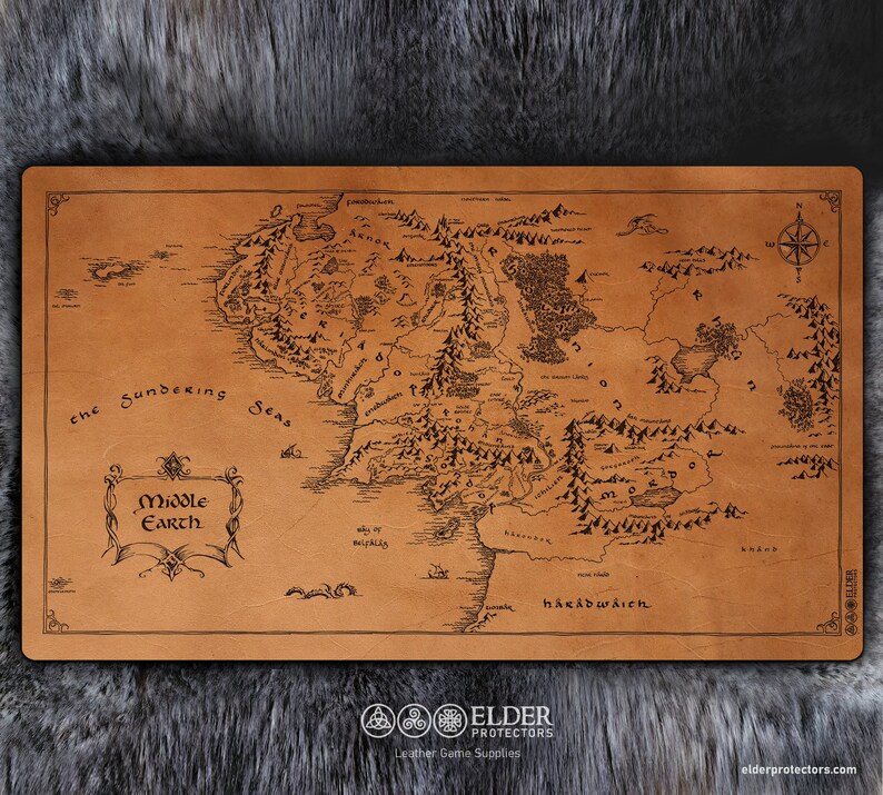 Leather Playmat Lord of the Rings, LOTR, TCG, Card Playmat, Middle ...