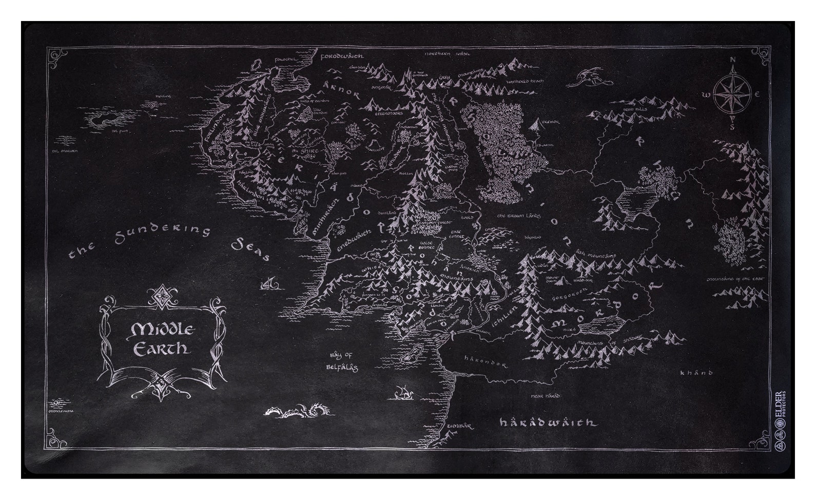 Leather Playmat Lord of the Rings, LOTR, TCG, Card Playmat, Middle ...