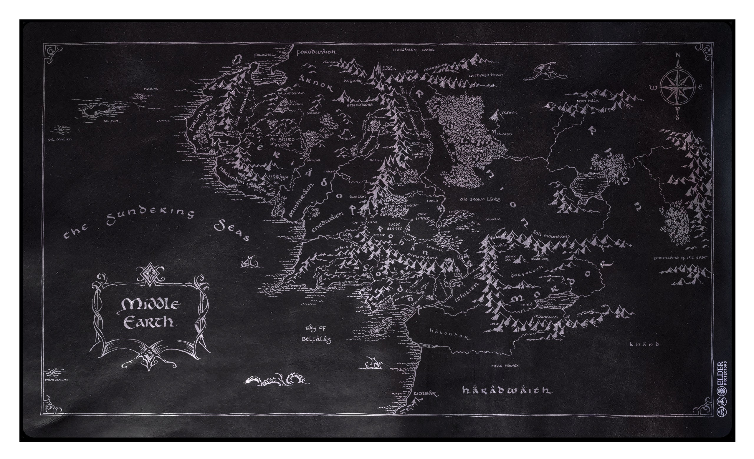 Leather Playmat Lord of the Rings, LOTR, TCG, Card Playmat, Middle ...