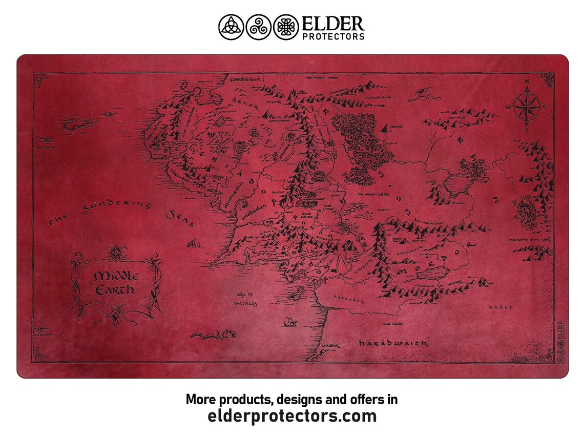 Leather Playmat Lord of the Rings LOTR TCG Card Playmat - Etsy