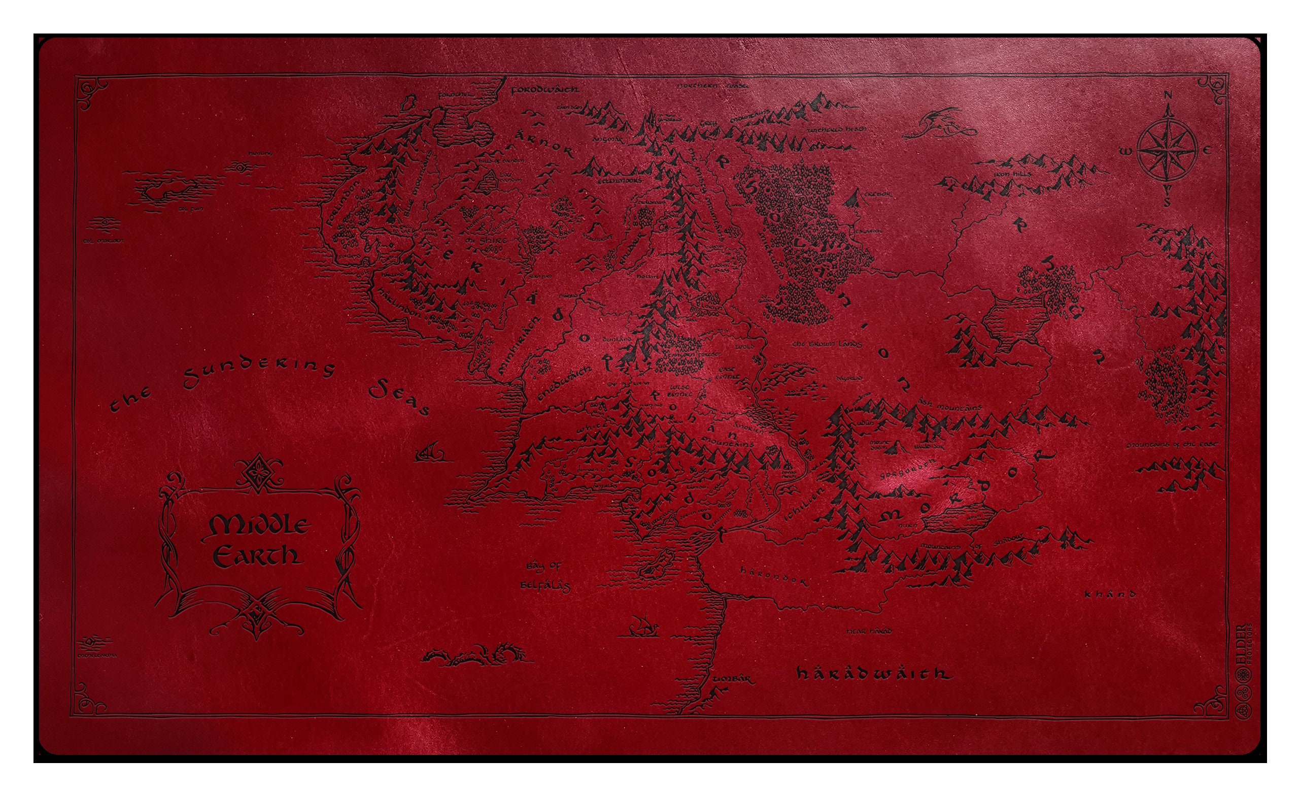 Leather Playmat Lord of the Rings, LOTR, TCG, Card Playmat, Middle ...