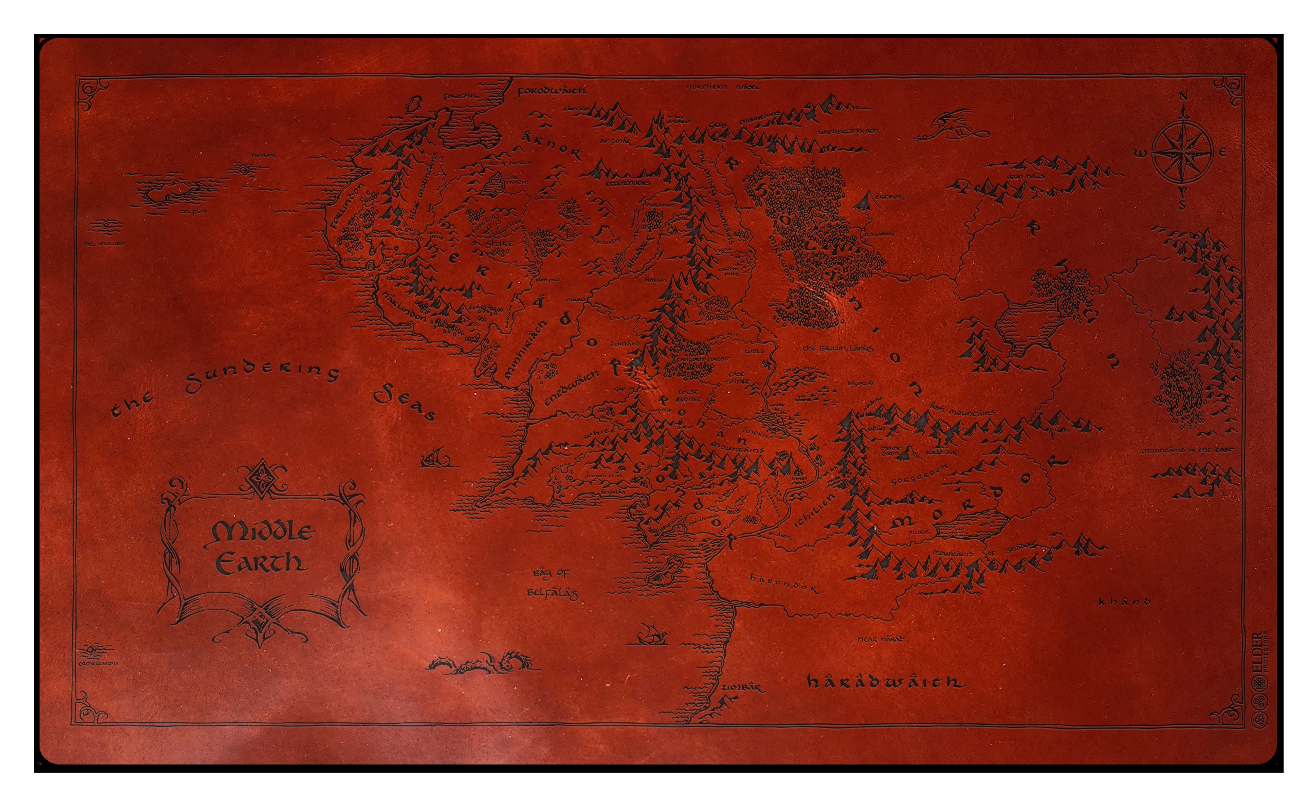 Leather Playmat Lord of the Rings, LOTR, TCG, Card Playmat, Middle ...