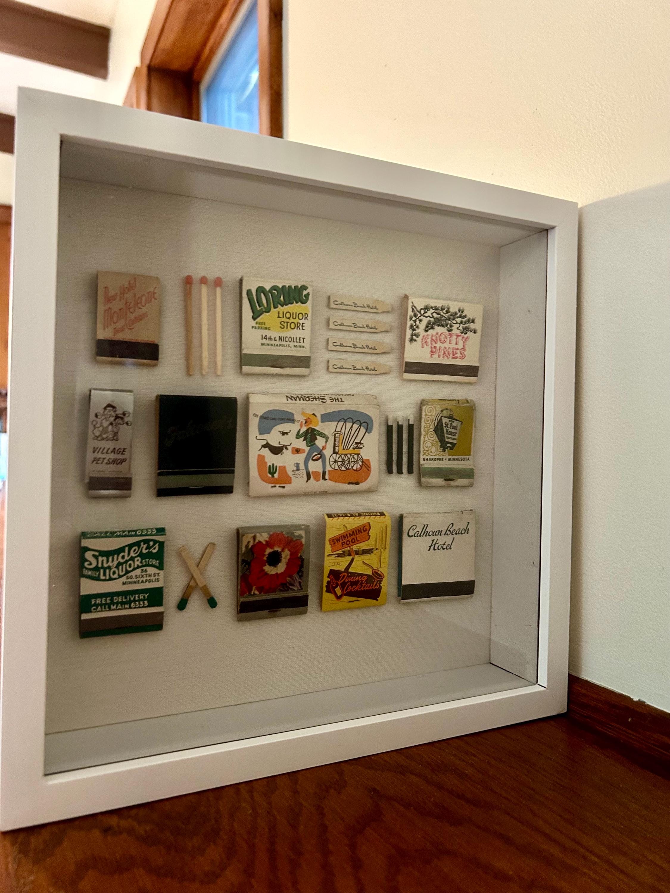 Custom Vintage Framed Matchbook Art - Etsy