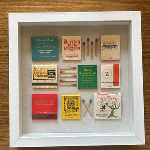 Custom Vintage Framed Matchbook Art - Etsy
