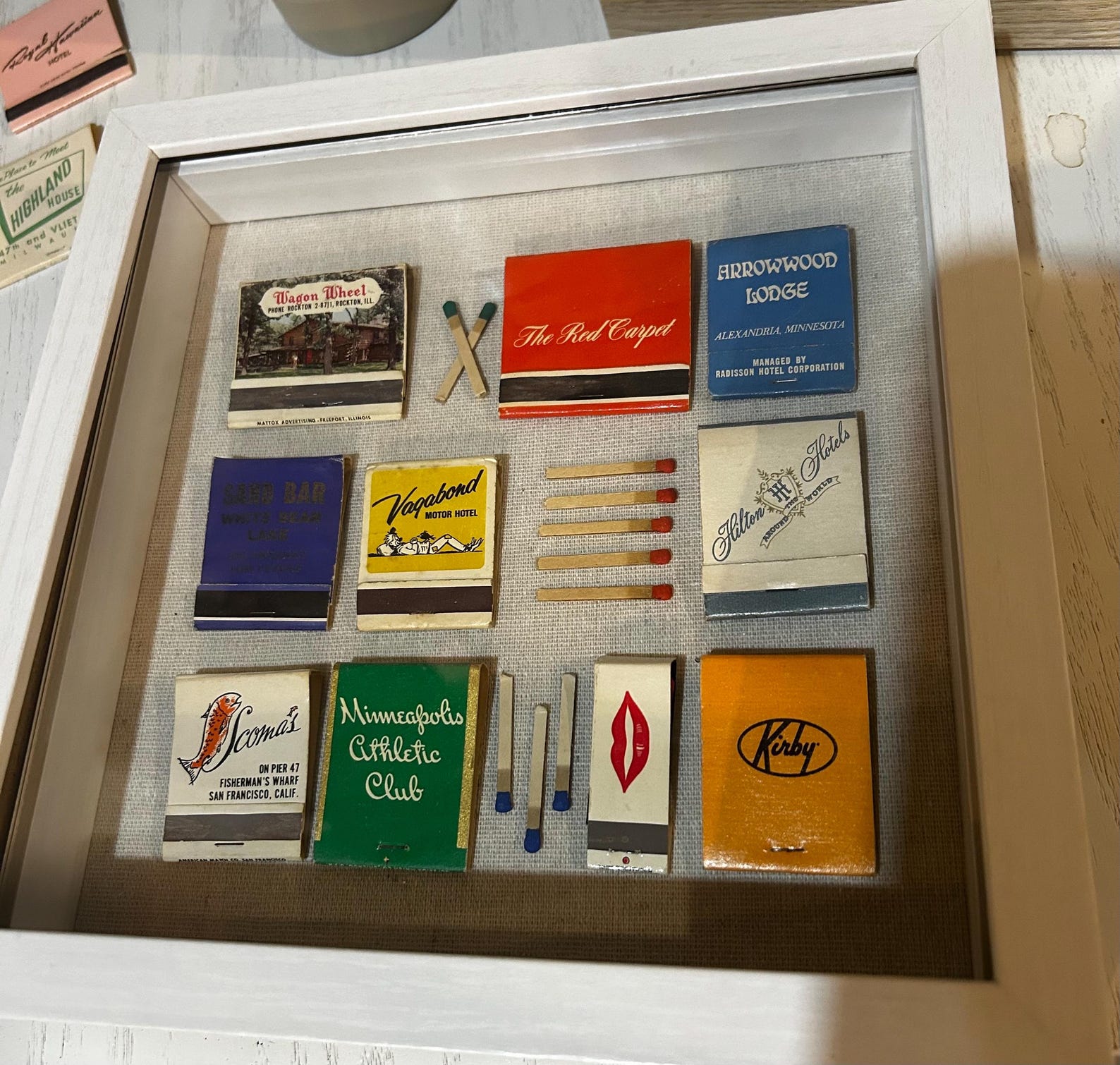 Custom Vintage Framed Matchbook Art - Etsy