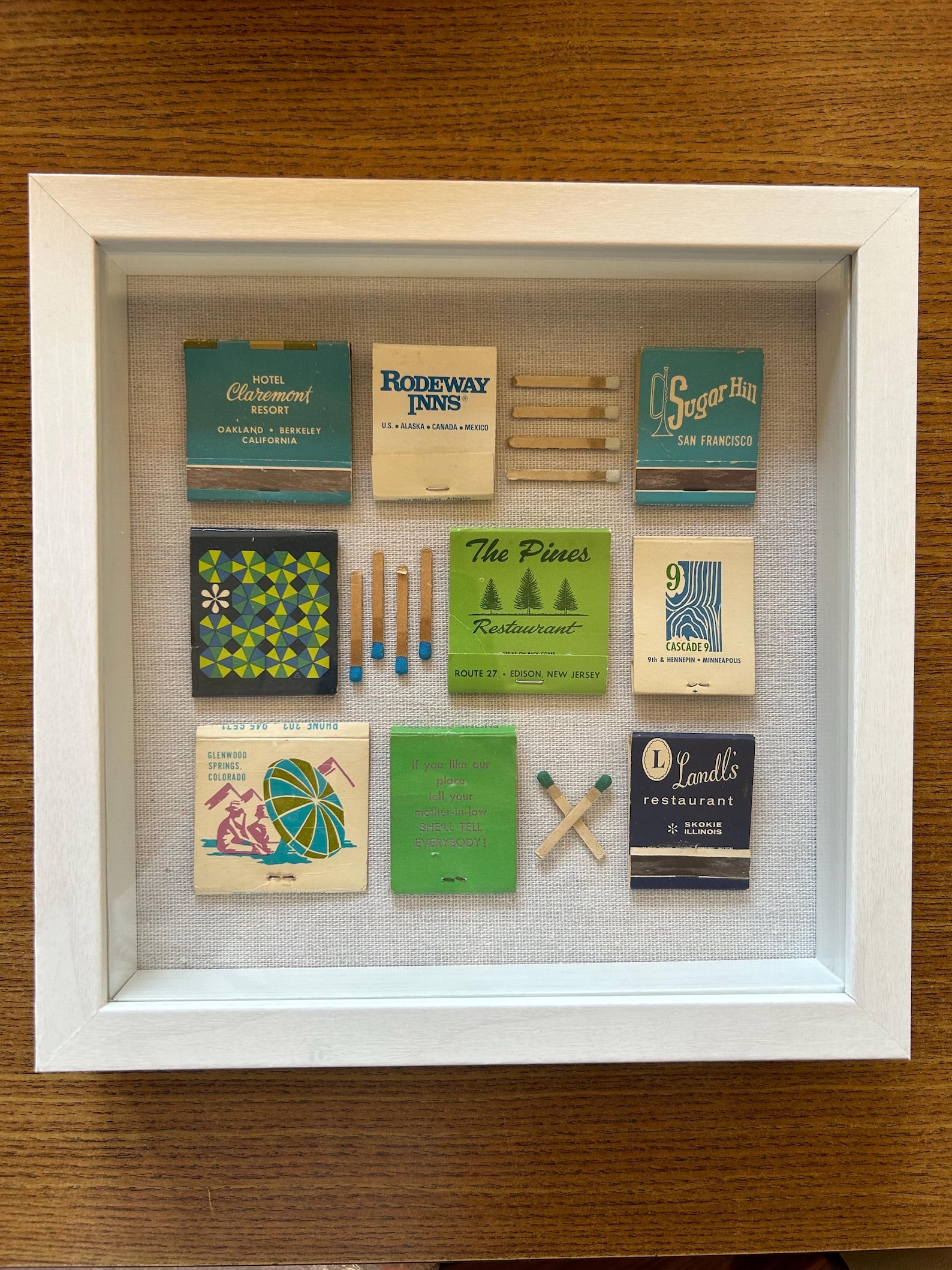 Custom Vintage Framed Matchbook Art - Etsy