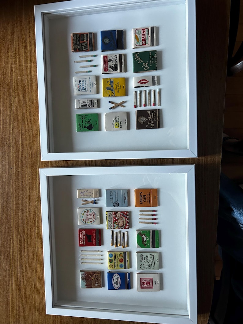 Custom Vintage Framed Matchbook Art - Etsy