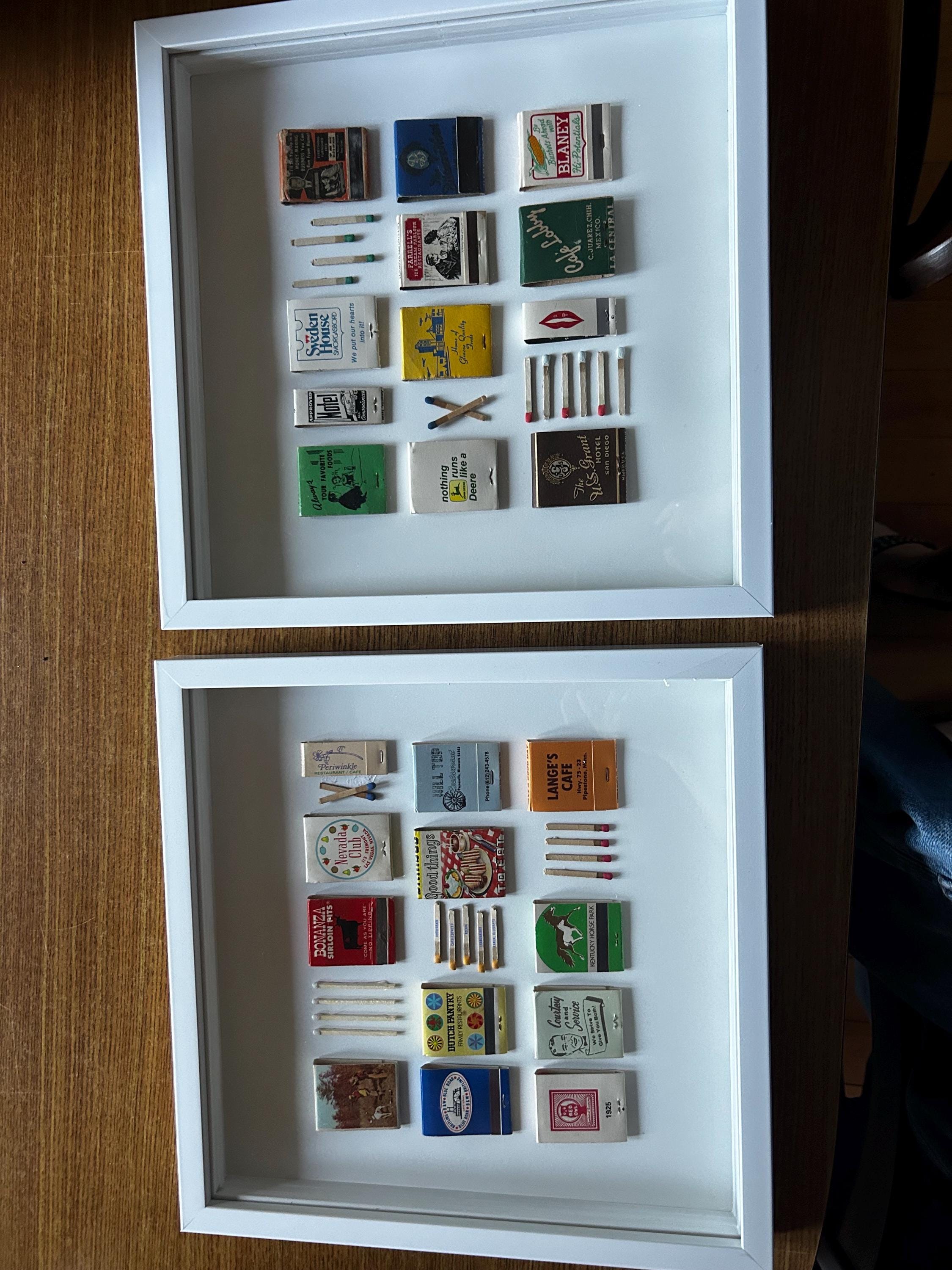 Custom Vintage Framed Matchbook Art - Etsy