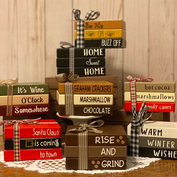 Wood Mini Books - Etsy