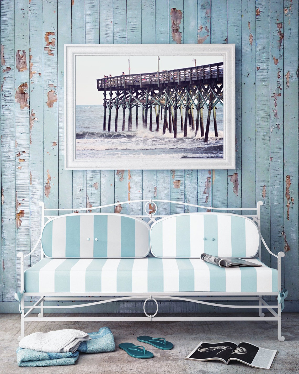 Coastal Printable Photography, Beach Photo, Beach Decor, Fishing Pier ...