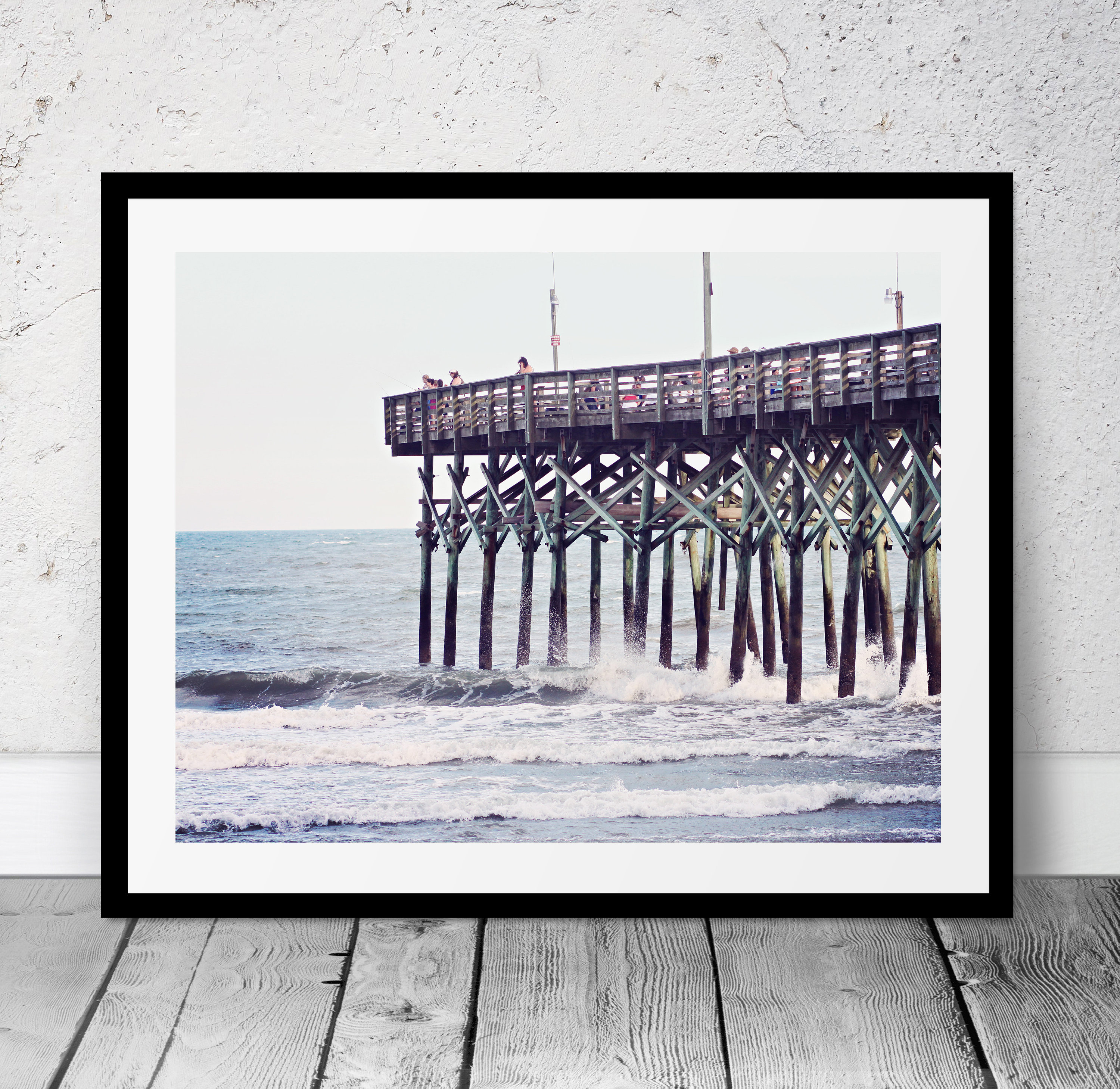 Coastal Printable Photography, Beach Photo, Beach Decor, Fishing Pier ...