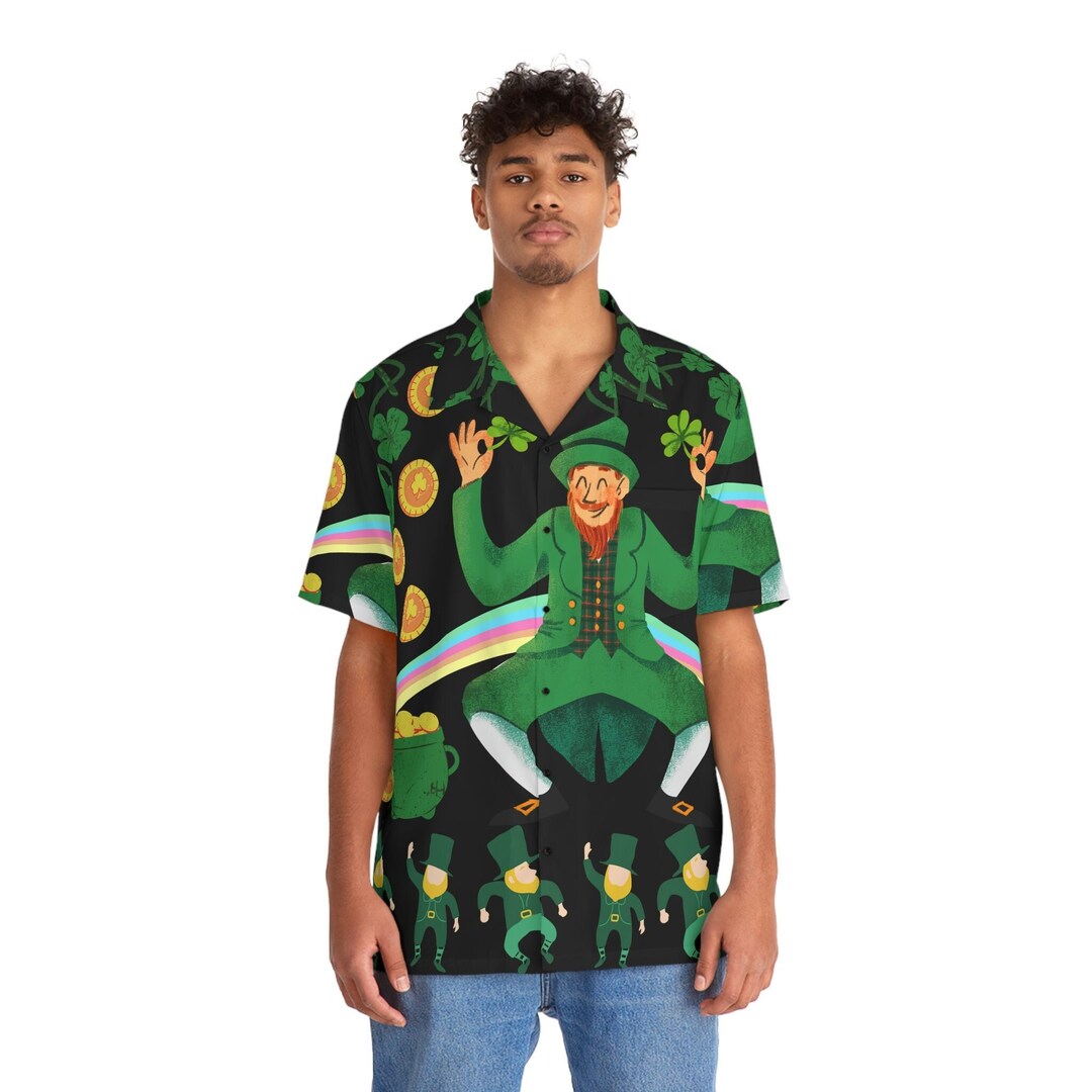 Irish Hawaiian Shirt, Men Short Sleeve Shirt, St Patricks Day Shirt ...