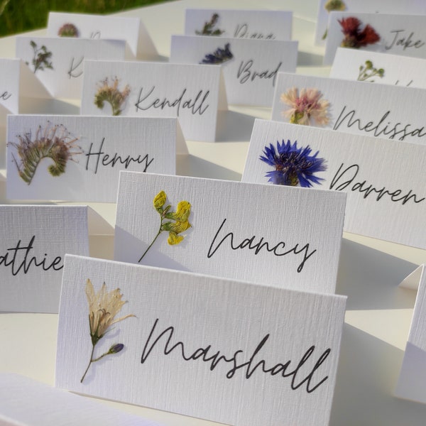 Flower Table Cards - Etsy